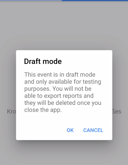 View draft-events in the VisitReport app